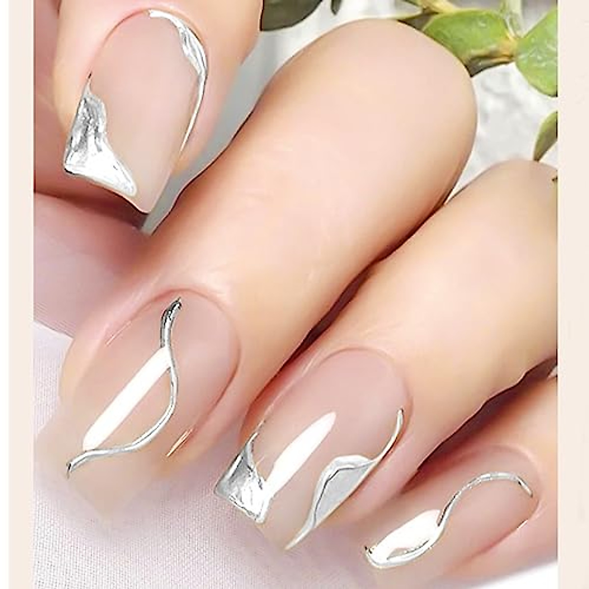 Hacaus 1PCS Mirror Metal Gel Polish Metallic Silver Gel Nail Polish Glossy Painted Nail Gel Soak Off Painting Drawing UV Gel Nail Art