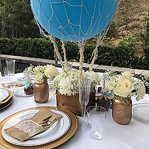 OwnMy Natural Burlap Tableware Utensil Holders Burlap Lace Silverware Holder Linen Knife and Forks Cutlery Pouch Bag for Vintage Rustic Wedding Party (Beige-30 Packs)