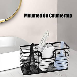 Nicunom Hair Dryer Holder 3 in 1 Hair Tool Organizer, Adjustable Blow Dryer Holder Bathroom Organizer Cabinet Door Hair Care & Hot Styling Tools Storage