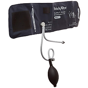 Welch Allyn 7670-01 Wall Aneroid Sphygmomanometer with Size-11 Adult, FlexiPort Reusable, 2-Tube Cuff; Premium Inflation Bulb and Valve, Coiled Tube