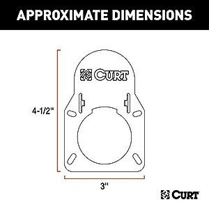 CURT 55417 Truck Bed 7-Way Opening Cover Plate, Compatible with Chevrolet, GMC