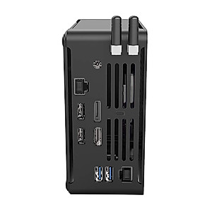HUNSN 4K Mini PC, HTPC, NUC, Small Server, Support Proxmox, Vmware, ESXI, KODI, Intel XEON E-2176M, BY02, DP, HDMI, Type-C, 2 x LAN, Barebone, NO RAM, NO Storage, NO System