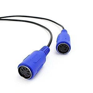 ZAWDIO MIDI Splitter, 5-Pin DIN Y-Adapter Cable, Male to 2X Dual Female Extension