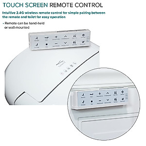 Transolid TL-77780-A Ginger 1-Piece 1.28 GPF Single Flush Elongated Bidet Toilet, White