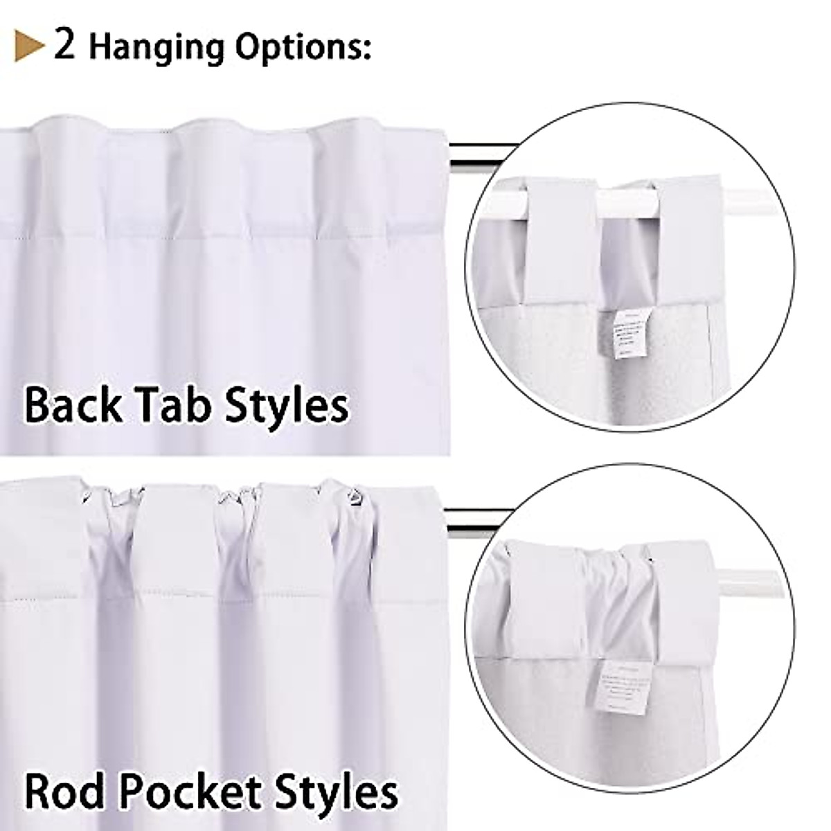 OWENIE Opal White 100% Blackout Curtains 84 Inches Length 2 Panels Set, Thick & Warm Thermal Curtains with Back Tab for Bedroom, Full Shade Elegant Satin Textured Window Drapes (2 Pcs=108 Inch Wide)