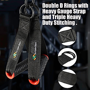 Gym Handles for Cables Machine,Heavy Duty Cable Handles Gym Equipment,Cable Machine Handles Attachments for Gym,Rubber Exercise Handles for Resistance Bands Pulley System Home Gym (Red, Big)