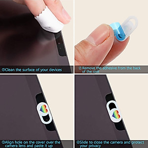 SOLUSTRE 3PCS Camera Cover Laptop Cover Slide Laptop cam Cover Webcam Cover Blocker Camera Slide Blocker Laptop Notebook Computer latop Webcam Cover Slide abs Safety mask Slider Intelligent