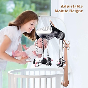 Crib Mobile, Baby Mobile for Crib, Mobile Holder for Crib, Crib Mobile Arm Baby Mobiles, Mobile Arm for Crib, 19-37 Inch Adjustable, 100% Beech Wooden, Sleek Scandinavian Design
