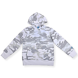 Spalding Boy’s Ninja Hoodie and Jogger Pant Set with Built in Face Gaiter, White Camo, Size 8