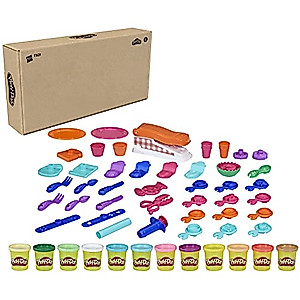 Play-Doh Kitchen Creations Fun Factory Playset, Arts and Crafts Toy for Kids 3 Years and Up with 12 Cans and 42 Tools (Amazon Exclusive)