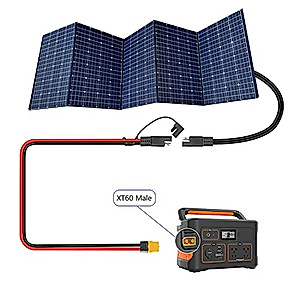Maixbomr SAE to XT60 Connector Adapter Cable 12AWG,1M/3.3FT SAE to XT60 Female Cable Wire with SAE Polarity Reverse Adapter,for Solar Generator Portable Power Station Solar Panel