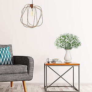 BUSSLANDY Bosslandy Babys Breath Artificial Flowers Fake Bule Bouquet of Flowers for Wedding 12 Pcs Faux Dried Baby's Breath Crown Silk Real Touch Gypsophila for Home Party Garden Decoration(White)