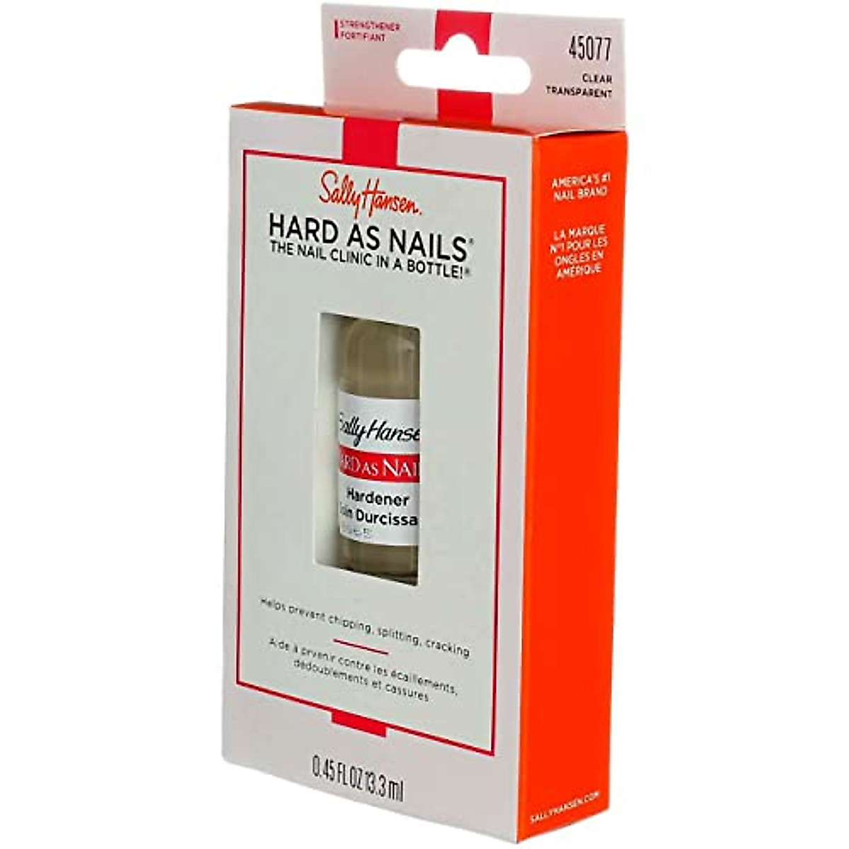 Sally Hansen Hard As Nails Strengthener Clear 0.45 Ounce (13.3ml) (3 Pack)
