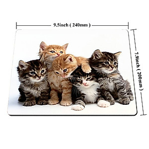 Smooffly Cats Mouse pad for Computers, Kittens Family Cats Mouse Pad