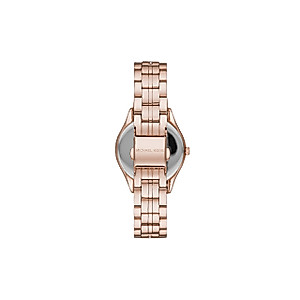 Michael Kors Women's Lauryn Stainless Steel Quartz Watch with Stainless-Steel Strap, Rose Gold, 7 (Model: MK3716)
