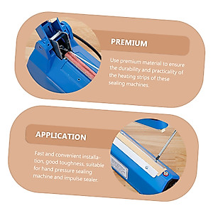 GRIRIW 6pcs Impulse Sealer Replacement Element Sealer Wire Vacuum Sealer Silver Heat Seal Strips Replacement Cloth Tungsten