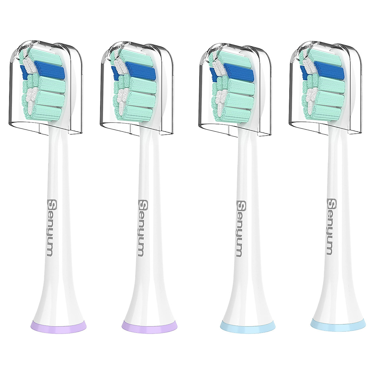 Senyum Toothbrush Replacement Heads for Philips Sonicare Replacement Heads Compatible with Sonicare Replacement Heads, 4 Pack