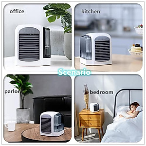 Mini Personal Air Cooler, USB Compact Coolers, Portable Fan Cooler with water tank, for Home Office Bedroom Garden Outdoors, Eco Friendly (pink)