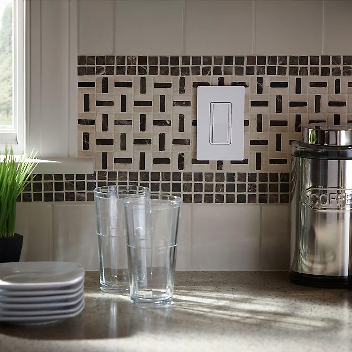 Lutron Diva LED+ Dimmer Switch for Dimmable LED, Halogen and Incandescent Bulbs, 150 Watt, Single-Pole or 3-Way, DVCL-153P-BR, Brown