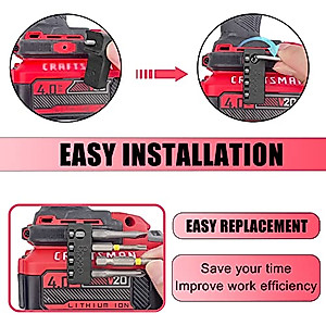 Powerful Magnet Bit Holders fit for Craftsman V20 Drill or Driver,Drill Bit Holster Storage 4 Hex Driver Bit on side of Power Drill for Easy Acces,Right Side