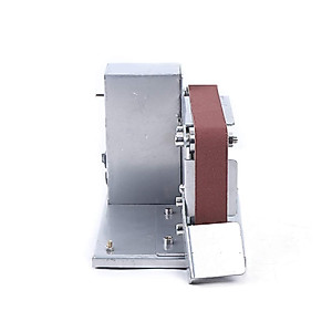 Belt Sanding Grinder Machine 795 Motor Model Mini Belt Sander Knife Sharpener Electric Sanding Belt Machine Mini Belt Sander Polisher 4500~9000rpm for Woodworking, Metal Working, Knife Making
