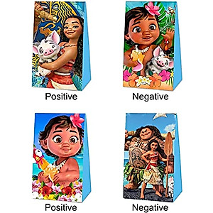 OU GUAN Moana Party Gift Bags Candy Bags Moana Party Supplies Moana Birthday Party Decoration (Pack of 18)