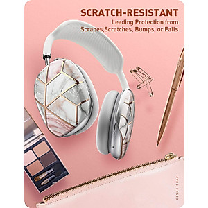 i-Blason Cosmo Case Designed for Airpods Max Headphones, Protective Stylish Earpads Case Cover Compatible with Apple AirPods Max, 1 Pair (Marble)