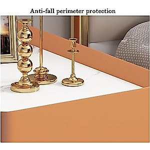 GIADO Gorgeous Nightstand Nightstand W/ 2 Drawers Faux Marble Top Bedside Table Narrow Bedside Cabinet Minimalist End Table Space Saving Bedside Dresse Save Space