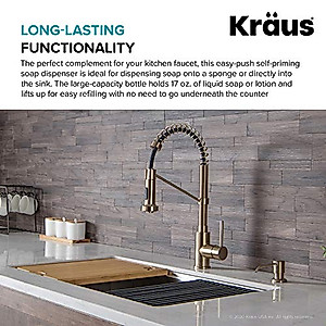 KRAUS Boden Kitchen Soap and Lotion Dispenser in Spot Free Antique Champagne Bronze, KSD-53SFACB