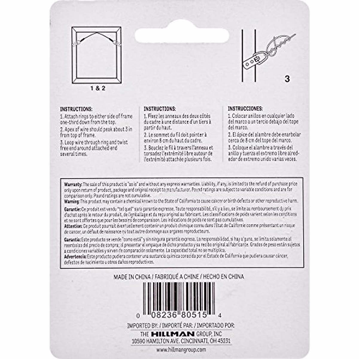 The Hillman Group 121110 Picture Hanging Wire, 30 lb, Galvanized