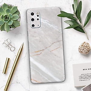 DesignSkinz Slate Marble Surface V8 Protective Vinyl Decal Wrap Skin Cover Compatible with The Samsung Galaxy S20 (Screen Trim & Back Glass Skin)