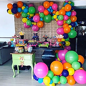 100Pack Balloon Garland & Arch Kit for Fiesta Party -100Pack Latex Balloons, 16 Feets Arch Balloon Decoration Strip for Mexican Party, Taco, Coco Party, Birthday, Baby Shower,Wedding