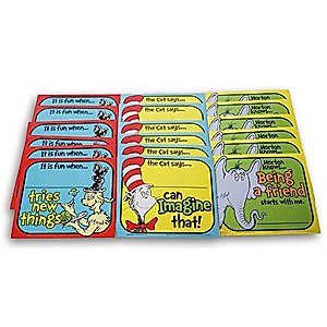 Dr. Seuss Award Certificates (Imagination, Trying, Being a Friend) Paper Cut-Outs Room Decor - 18 Pieces