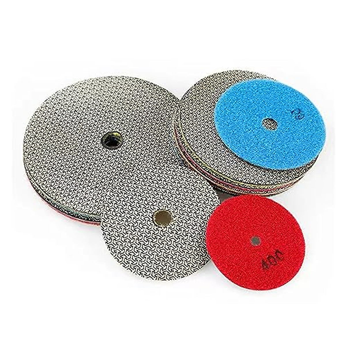 Polishing Pad 6 Inch 150mm Electroplated Diamond Grinding Disc Marble Tile Rock Plate Glass Edge Stone Grinding Chamfer Abrasive Polishing Pad Polish Pad Kit (Color : 100, Size : 6 inch 150mm)