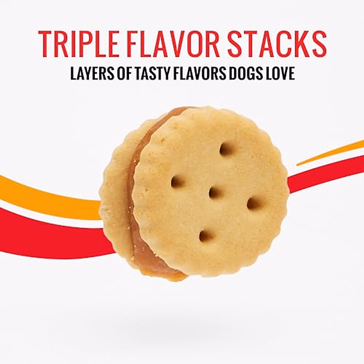 Good 'n' Tasty Triple Flavor Stacks with Peanut Butter, 3.5 Ounces, Bite Sized Snacks for Dogs with Premium Chicken and Real Peanut Butter