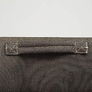 Budge P5A09BTNW3 StormBlock Hillside Square Patio Table Cover Premium, Outdoor, Waterproof, Medium, Black and Tan Weave