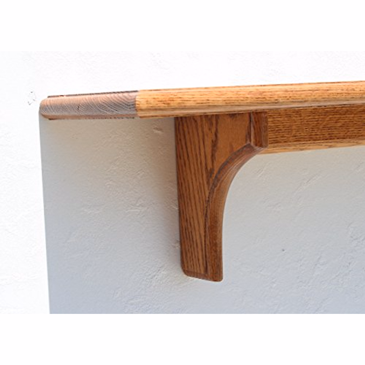 U DECOR IT Wood Wall Shelf Solid Oak with Plate Groove (Light, 48" W X 6 3/4" D X 7 1/2" H)