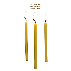 Beeswax Candle Works, 5-Inch Birthday Candles (Pack of 24) 100% USA Beeswax