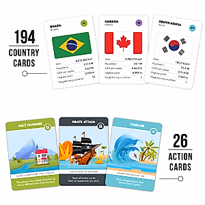 The World Game - Fun Geography Board Game - Educational Game for Kids & Adults - Cool Learning Gift Idea for Teenage Boys & Girls, 2-5 players