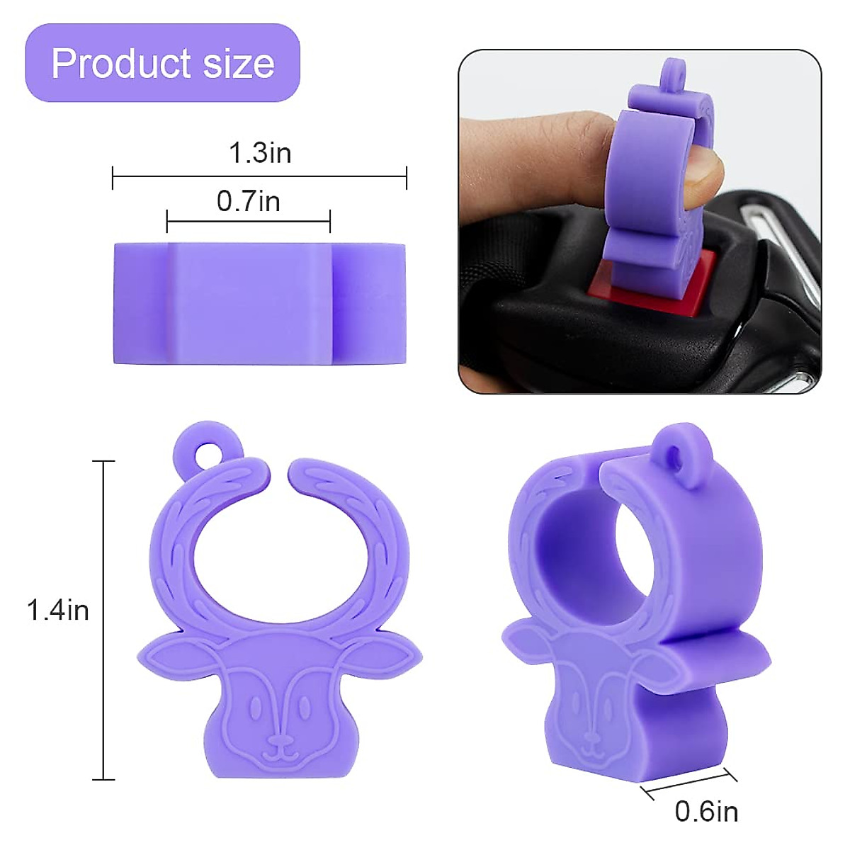 MORLIKE LIVING Silicone Buckle Release Tool, Unbuckle Assistant, Easy Buckle Release Aid for Parents and Caregivers to Unbuckle (Purple-Grey)