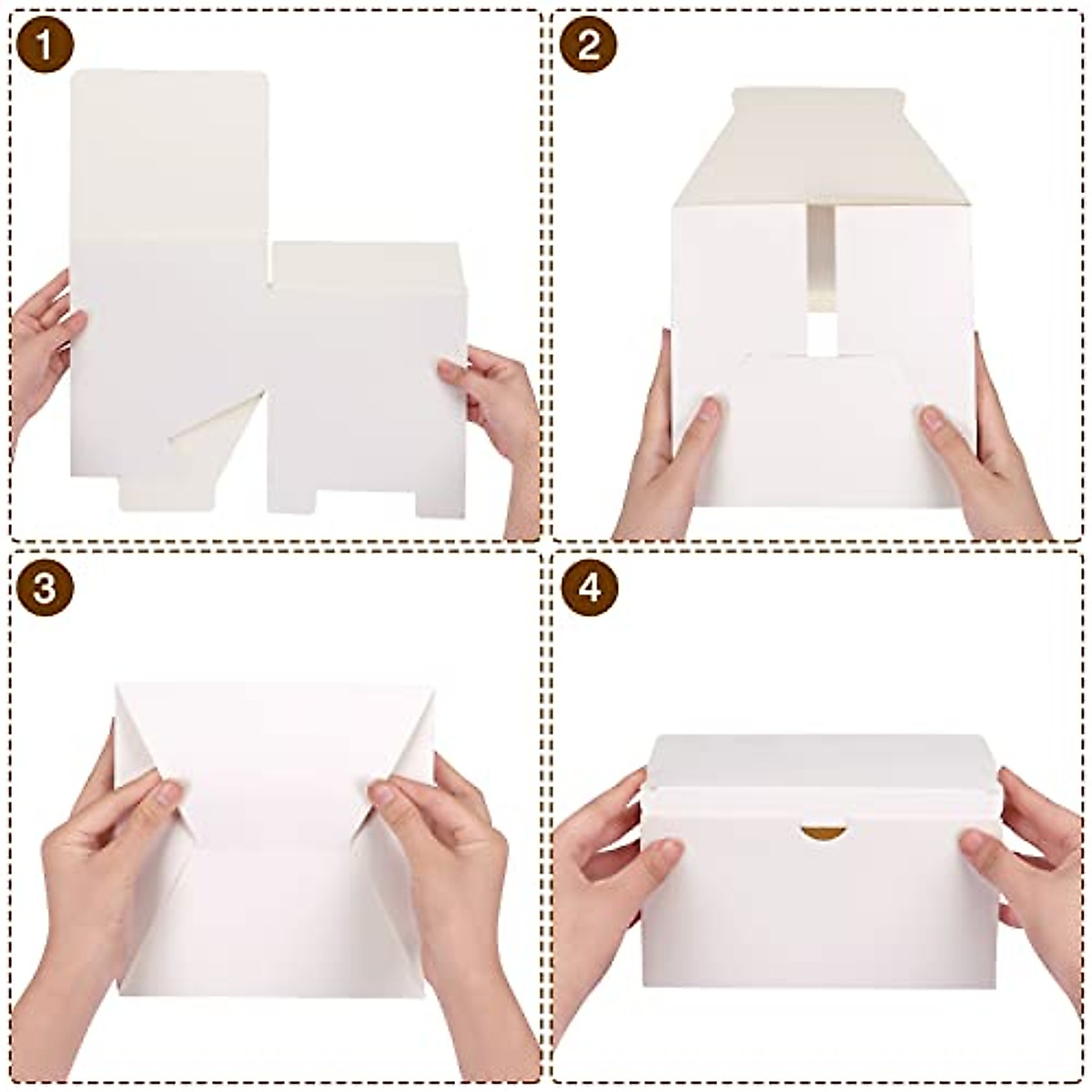 Moretoes White Gift Boxes 20pcs 8x8x4 Inches Paper Gift Box with Lids for Wedding Present Bridesmaid Proposal Gift Graduation Holiday Birthday Party Favor Engagements and Christmas Day