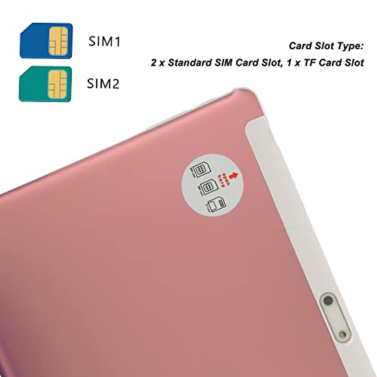 LBEC 10.1in Tablet, Dual SIM 4G LTE Calling IPS LCD Screen Touch Screen Tablet 100240V with Data Cable for Entertainment (US Plug)