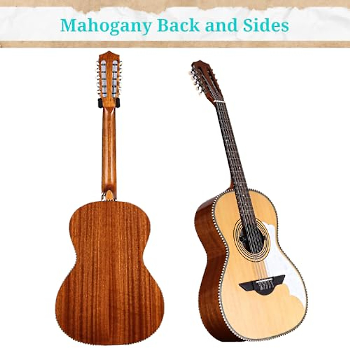 H. Jimenez 10 String Bajo Quinto, Right, Gold (LBQ2NC)