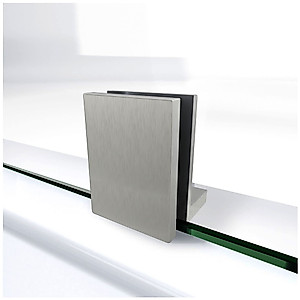 DreamLine Quatra Plus 34 in. D x 58 in. W x 72 in. H Frameless Hinged Shower Enclosure in Satin Black, SHEN-1434580-09