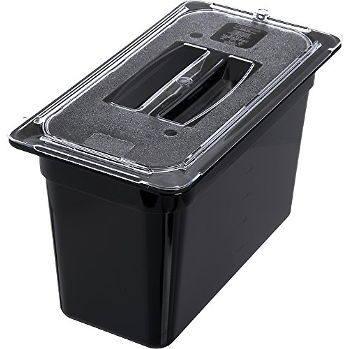 Carlisle FoodService Products Storplus Food Pan, Food Storage Container with Spoonable Corners for Catering, Buffets, Restaurants, Polycarbonate (Pc), 1/3 Size 8 Inches Deep, Black