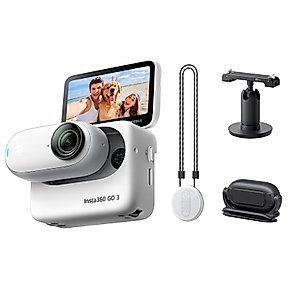 Insta360 GO 3 (64GB) – Small & Lightweight Action Camera, Portable and Versatile, Hands-Free POV, Mount Anywhere, Stabilization, Multifunctional Action Pod, Waterproof, for Travel, Sports, Vlog
