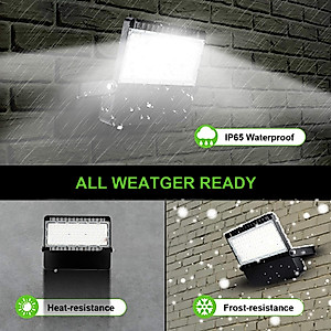 LEDMO LED FloodLight 60W with 180deg Adjustable Knuckle Mount Photocell Dusk to Dawn Outdoor Lighting Daylight White 5000K 7800lm 300W MH Equal Waterproof IP65 UL&DLC Listed for Garden Yard,Playground