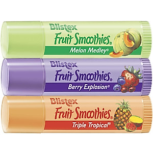 Blistex Fruit Smoothies Lip Moisturizers 3 Sticks 0.10 oz each Pack of 2