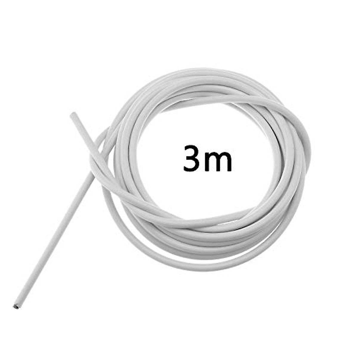 SING F LTD 17pcs Curtain Wire White Window Cord Cable with 8pcs Self-Adhesive Hooks 4 Pairs Hooks and Eyes Rods 3M Length