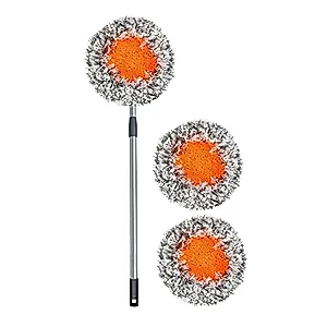 Mops for Floor Cleaning, 360° Rotatable Adjustable Cleaning Mop, Reusable Spin Mop Cloth, 2022 New Telescopic Microfiber Dust Wall Cleaner Mop, For Wall, Ceiling, Window And Baseboard Cleaner